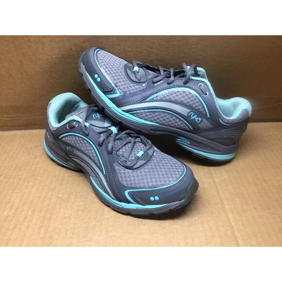 Ryka | Shoes | Ryka Sky Walk Walking Sneakers Size 8 Turquoise Gray ...